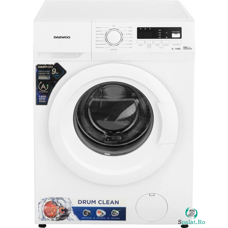 Masina de spalat rufe Slim Daewoo DWD-FV9021-4.Slim, 9 kg, 1400 rpm, Motor inverter, Clasa A ...